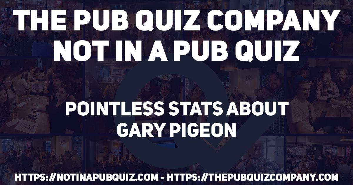 Not in a pub quiz | Scores for Gary Pigeon